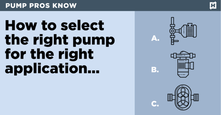 Pump Pros Knows: How To Select The Right Pump For Your Application ...